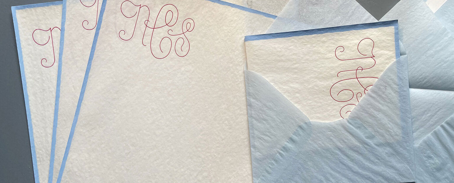 Bespoke hand engraved social stationery.